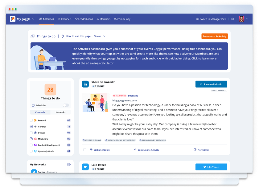 Your Employee Advocacy Program Starts Here | GaggleAMP